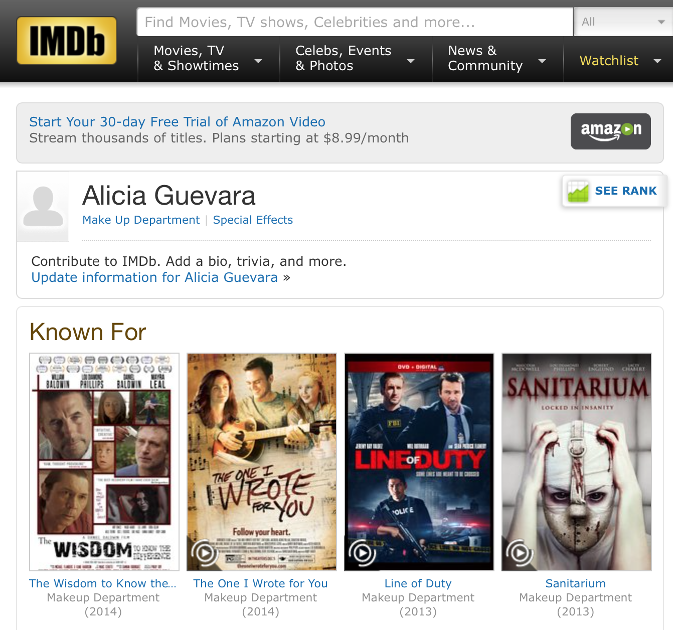 IMDb – Alix Mane